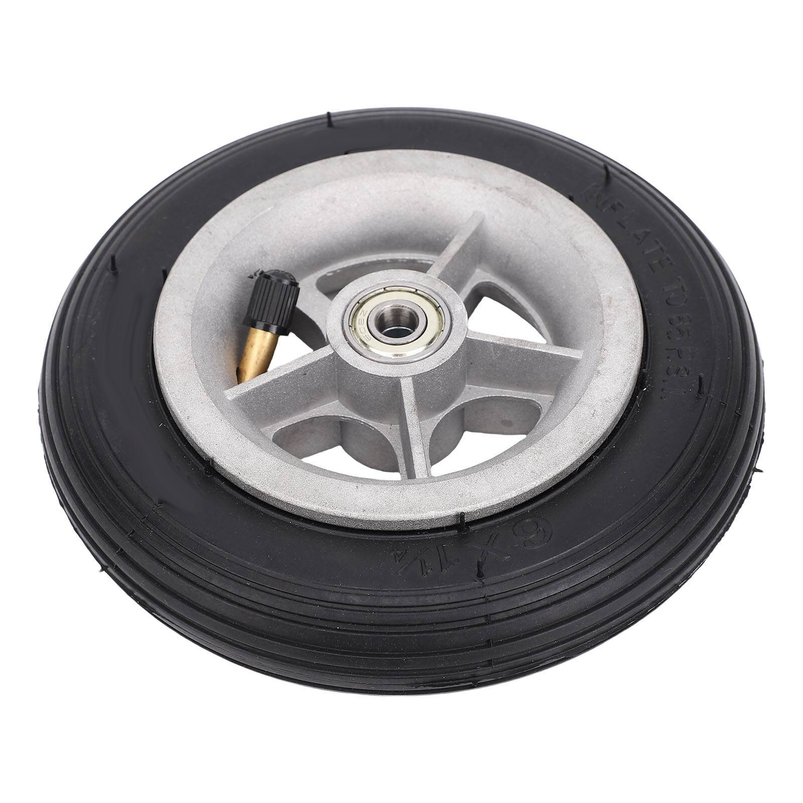 Колесо для самоката 6x1 1/4 (150мм), усиленная резина, алюминиевая ступица