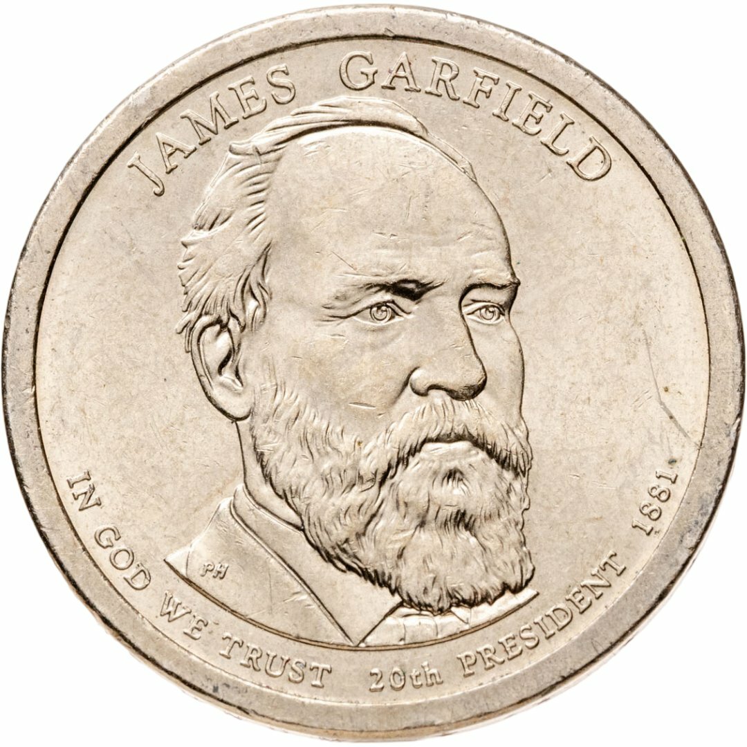 США 1 доллар dollar 2011 D Президент США - Джеймс Гарфилд 1881 знак монетного двора: "D" - Денвер, Медь, в сохранности UNC