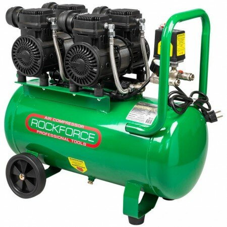 Компрессор RockForce RF-V30/50 Oil Free, 4 цилиндра, безмасляный, ресивер 50л, 2.2 кВт, 8 бар, 420л/м