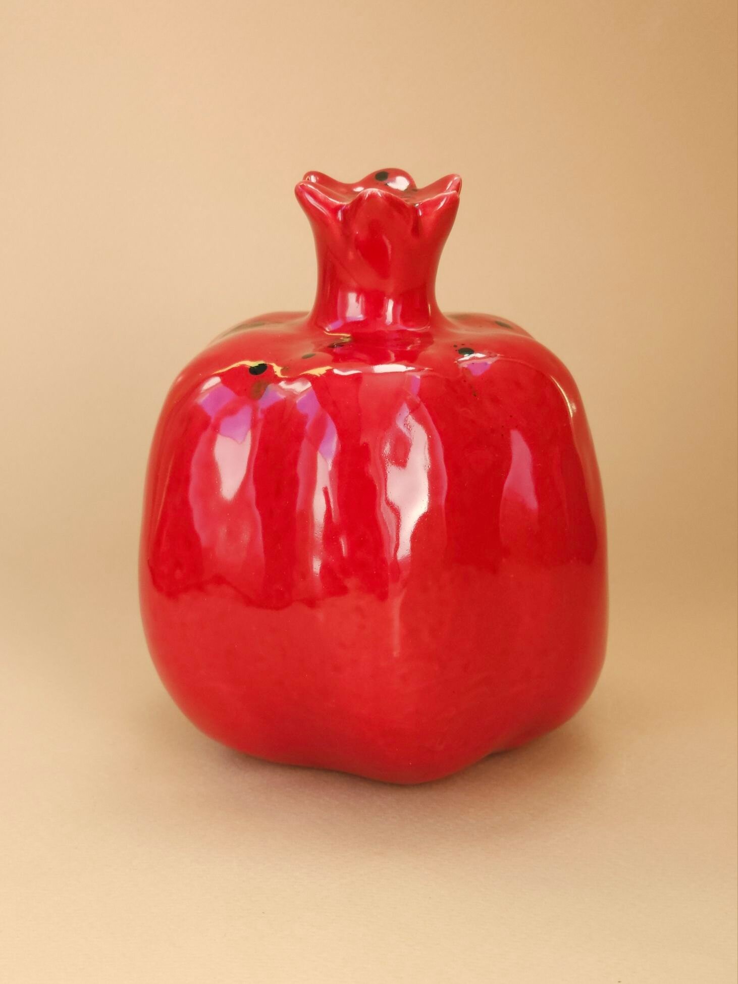 Керамический фрукт "Гранат". Ярославская майолика. Керамика ручной работы. Сделано в России.