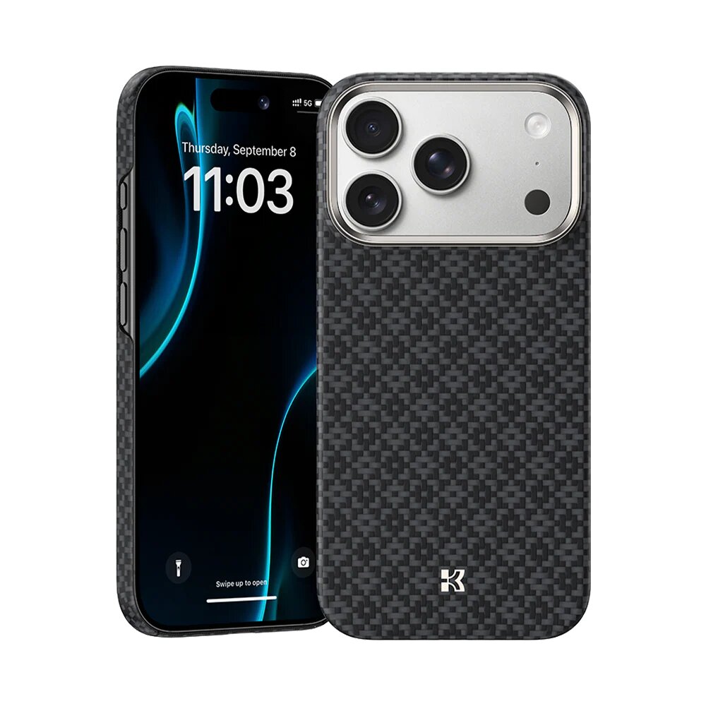 Чехол Benks ArmorGrid Case built with Kevlar® для iPhone 17 Pro Max 6.9", цвет черный Black C. K. FL. AP. BK. B070