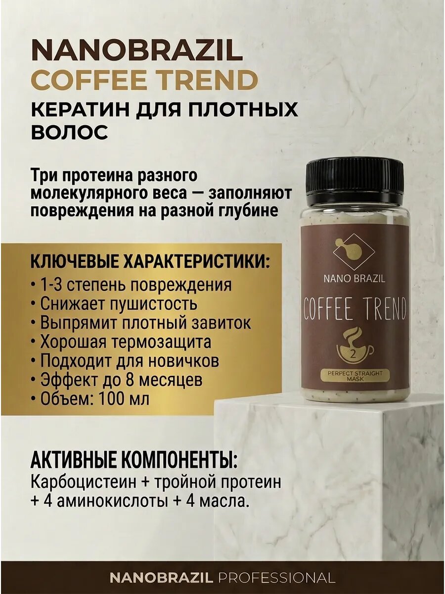 NANOBRAZIL Coffee Trend кератин 100мл
