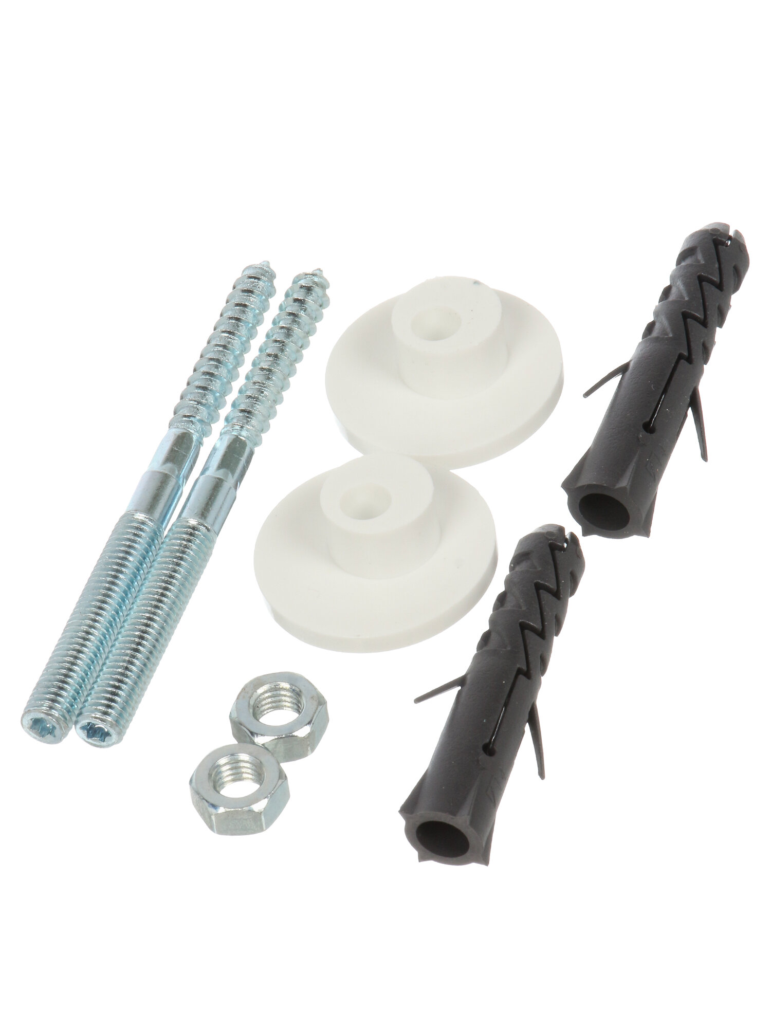 Крепление тюльпана к стене СантехКреп 1.3.1.1. для раковины и умывальника, монтажный комплект метизов в пакете