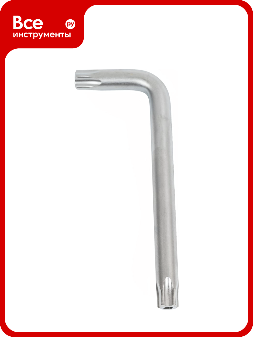 Г-образный TORX ключ JTC 5‑гранный TS50H, T‑профильный тип, ТТ тип, без трещотки, стальной корпус, применение