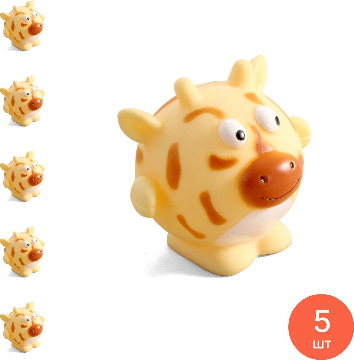 Игрушка для собак Triol Жираф из винила 85мм (комплект из 5 шт)