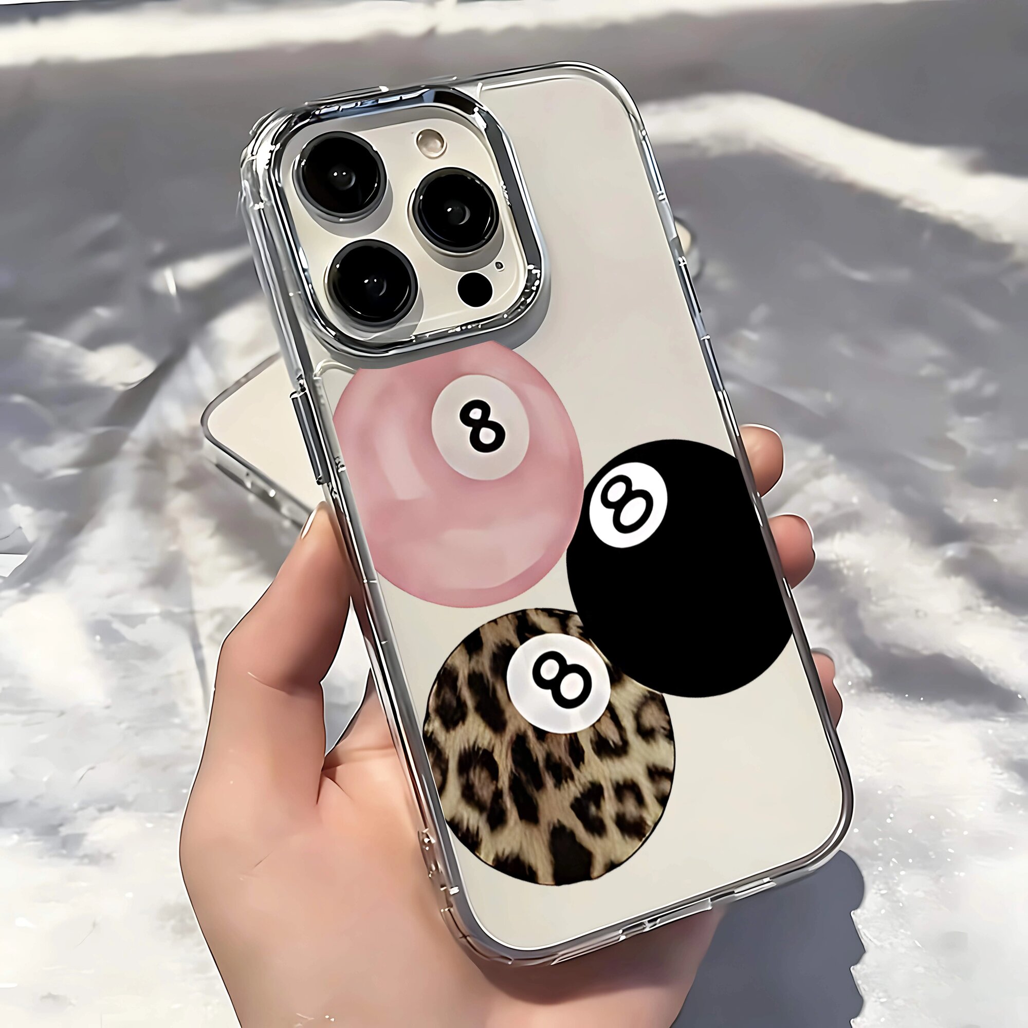 Чехол для телефона Billiards Black Eight No 8 для iPhone 17 16e 16 15 LYK-337HKX475A3, iPhone 16 Pro