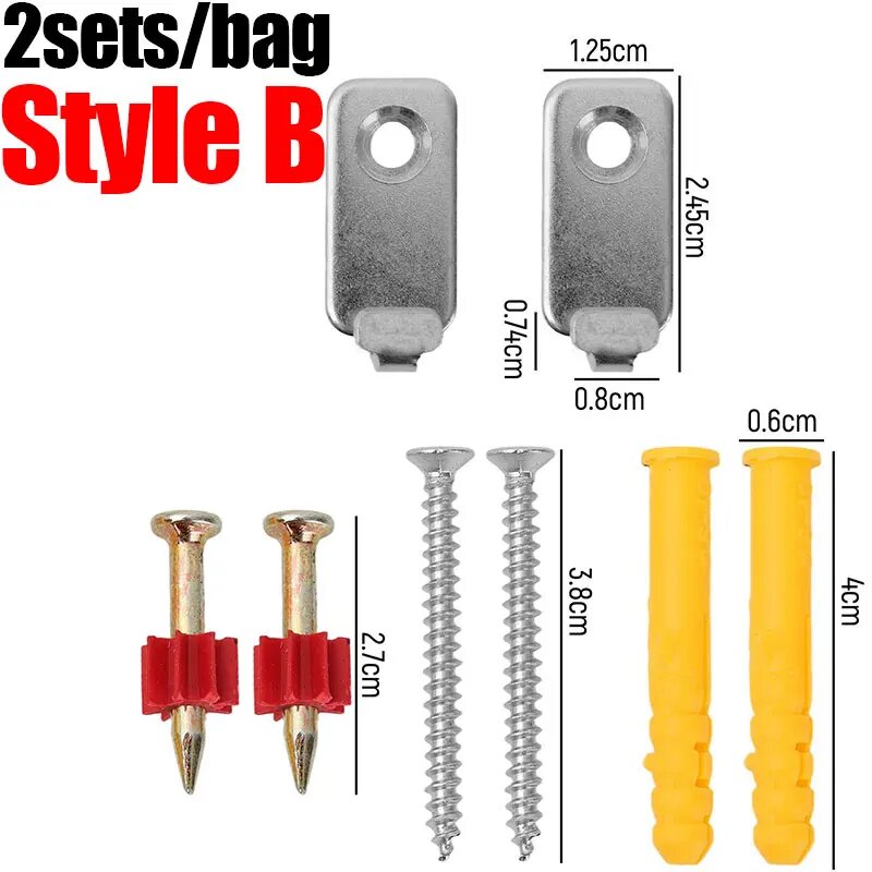 Крючки настенные Style B, 2шт, нержавеющая сталь