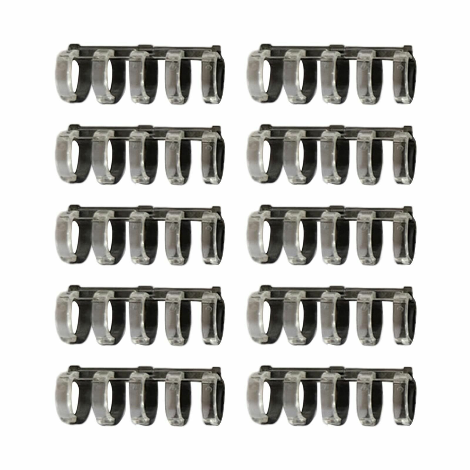 Кольца для переплета документов на 5 отверстий, 10 шт, для блокнотов и дневников, черные и белые