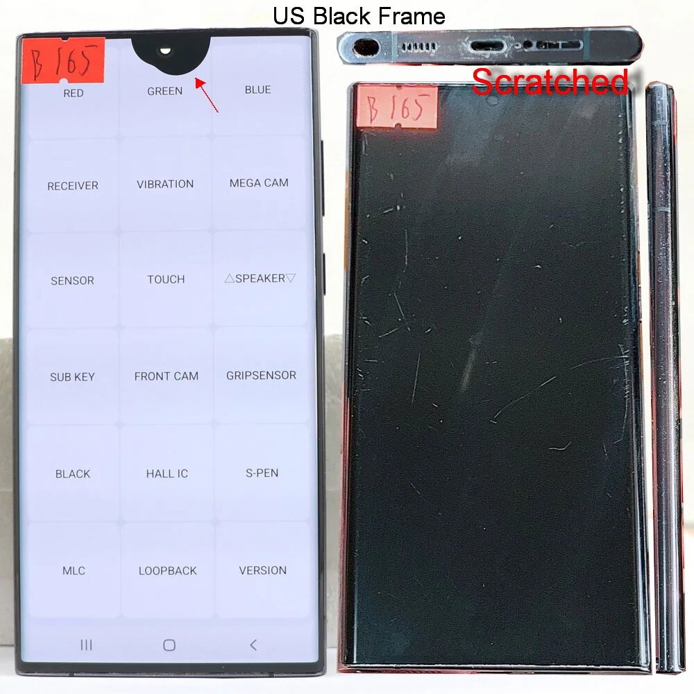 Для Samsung Galaxy S22 Ultra 5G ЖК-дисплей SM-S908 S908F S908U S908N AMOLED US Black Frame B165