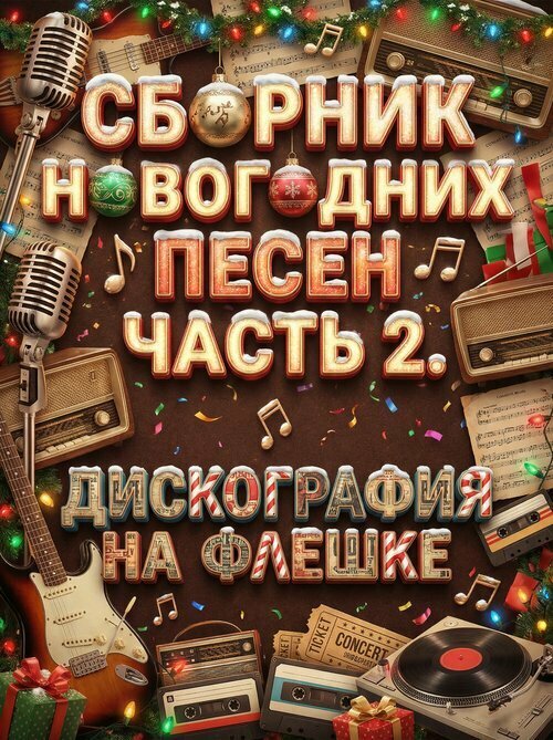 Сборник Новогодних песен часть 2. (65 CD, 1300 песен на флешке)