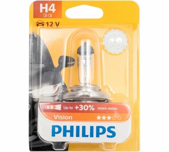 Автолампа PHILIPS H4 60,55 P43t-38+30 12V