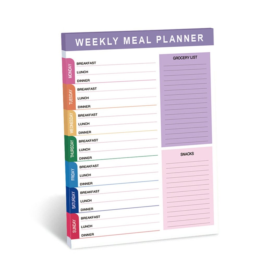 Еженедельное планирование питания Отрывной Блокнот Food Journal С Плотной бумагой Для отслеживания Диеты И Отрывной Блокнот для достижения Ежемесячных целей