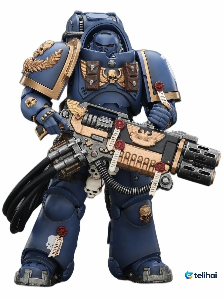 Подвижная фигурка JOYTOY Warhammer 40K Ultramarines Heavy Artificer Armor with Relic Multi-Melta, Игры для персонажей Коллекция подарков на день рождения