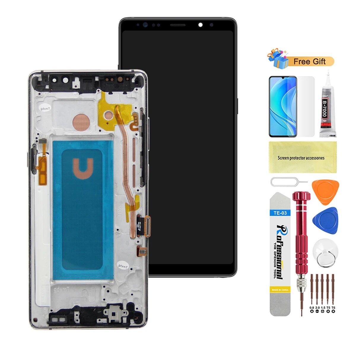 TFT note8 Экран для Samsung Note8 N950F N950U N950W N950FD ЖК-дисплей с цифровым Gold With Frame