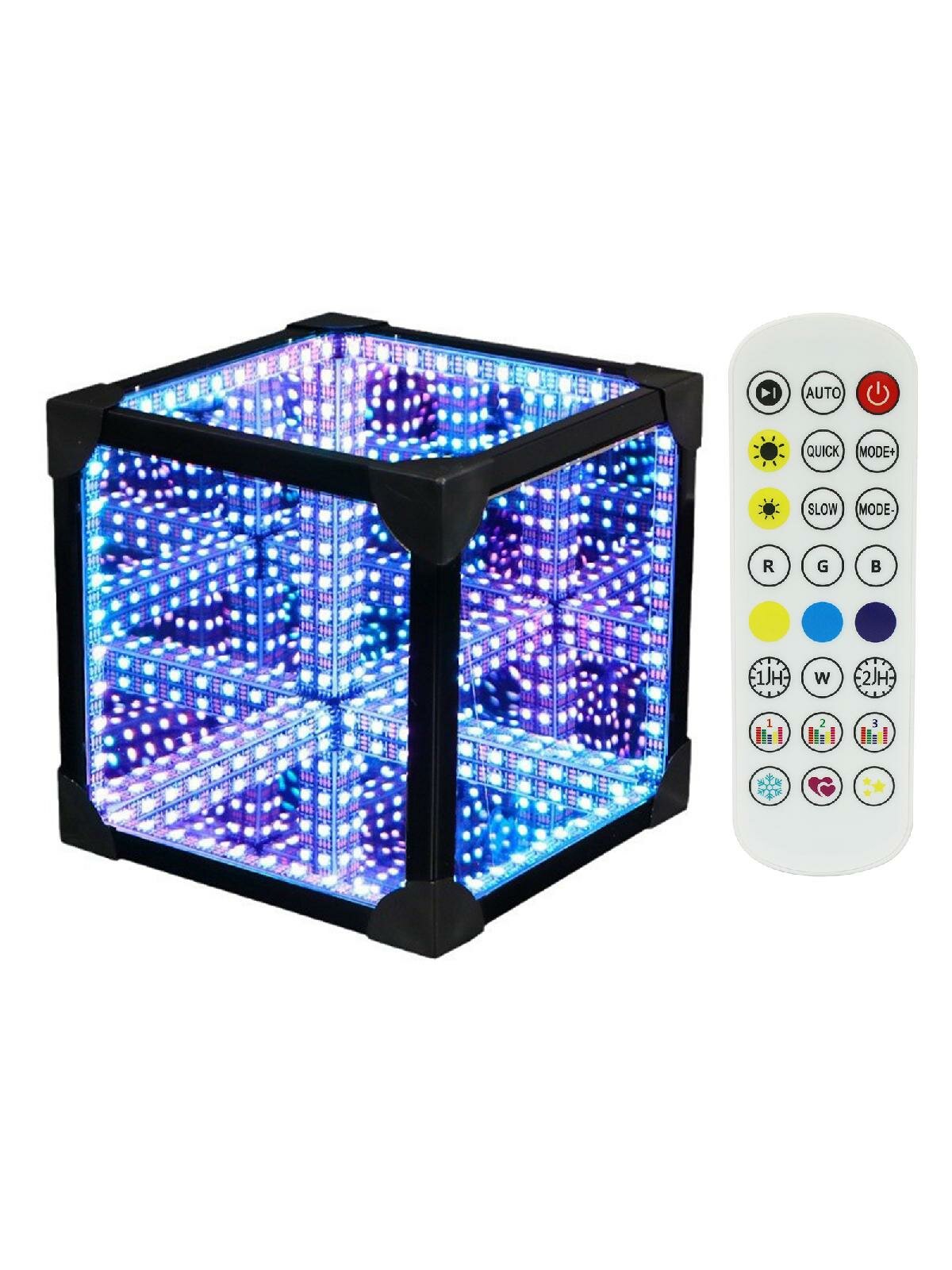 Акриловые кубы свет Режимы дизайна Infinitys Abyss Музыка Реактивная Питание от USB