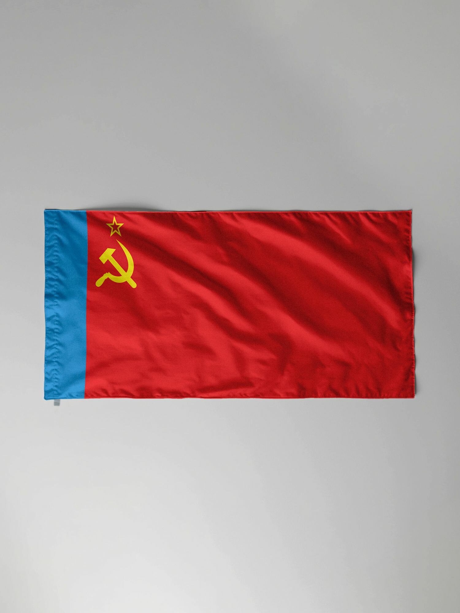 Флаг РСФСР, 90х180 см на шёлке для ручного древка