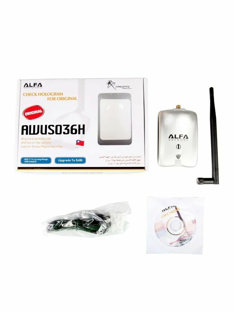 Wifi-адаптер Realtek RTL8187L с антенной 5dbi, аналогичный ALFA AWUS036H, поддерживает kali Linux