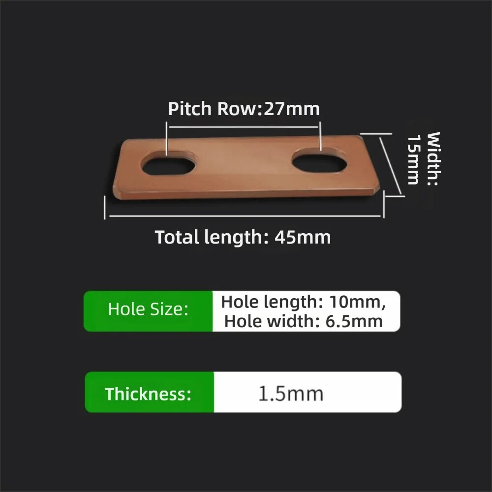 Красный медный шинный стержень M6