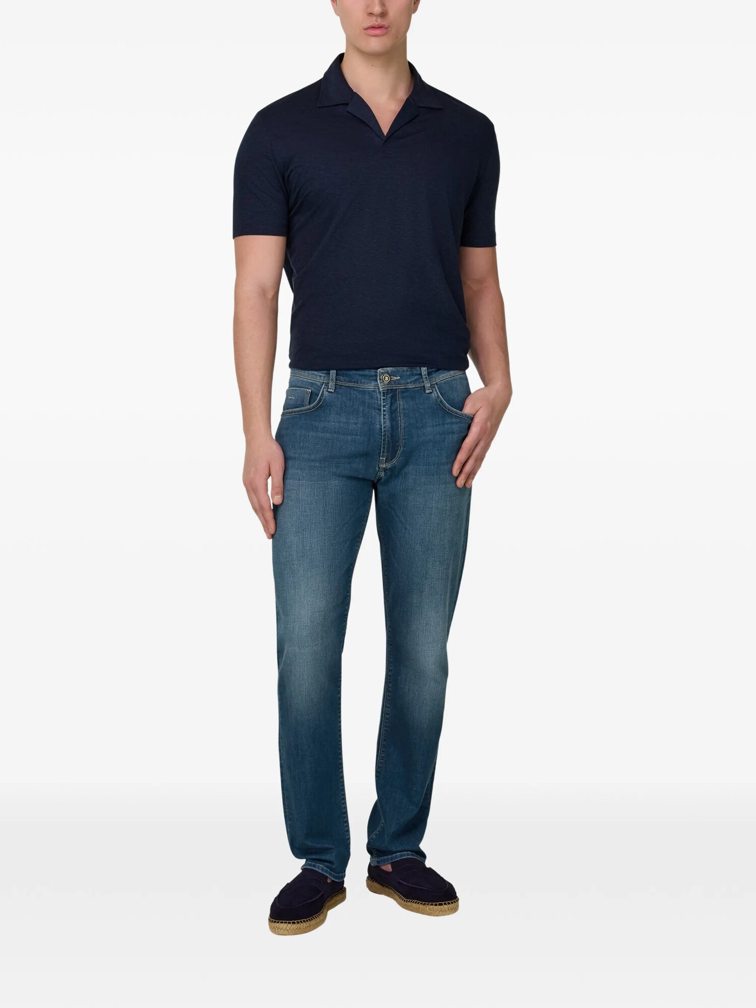 Джинсы Boggi Milano Straight-leg jeans, размер 44, blue — фото 1