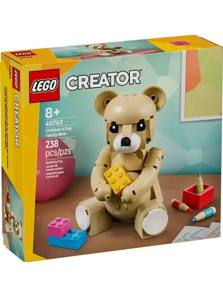 LEGO 40763 Creator Series Набор Плюшевый мишка на детский день, количество блоков 238, рекомендовано 8+