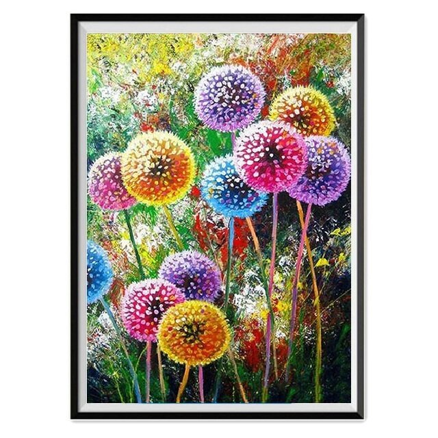 Алмазная мозаика "одуванчик" Алмазная вышивка / картина стразами Полная выкладка/30x40 см