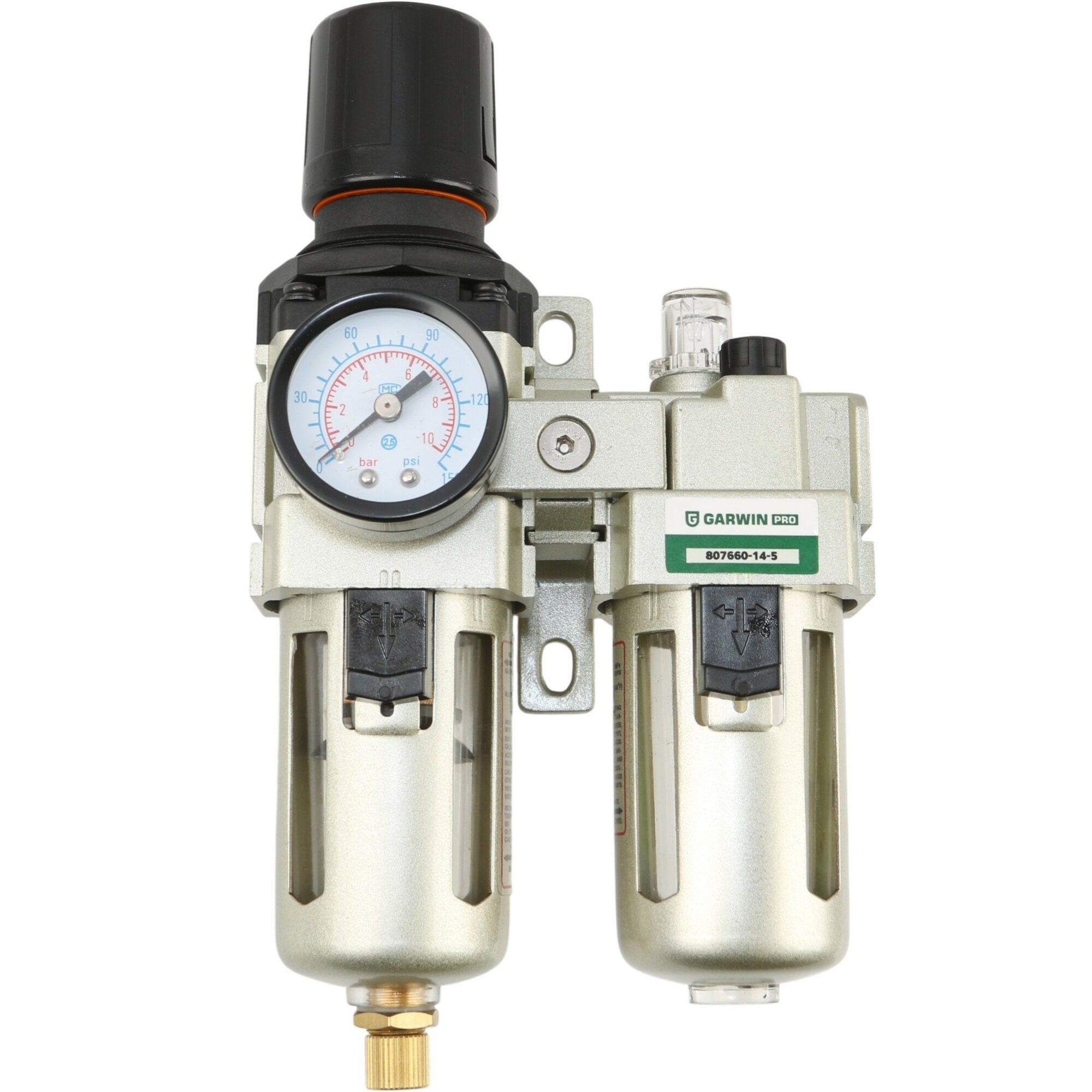 GARWIN PRO 807660-14-5 Модульная группа для подготовки воздуха с регулятором давления и манометром, 1/4", 5 мкм.