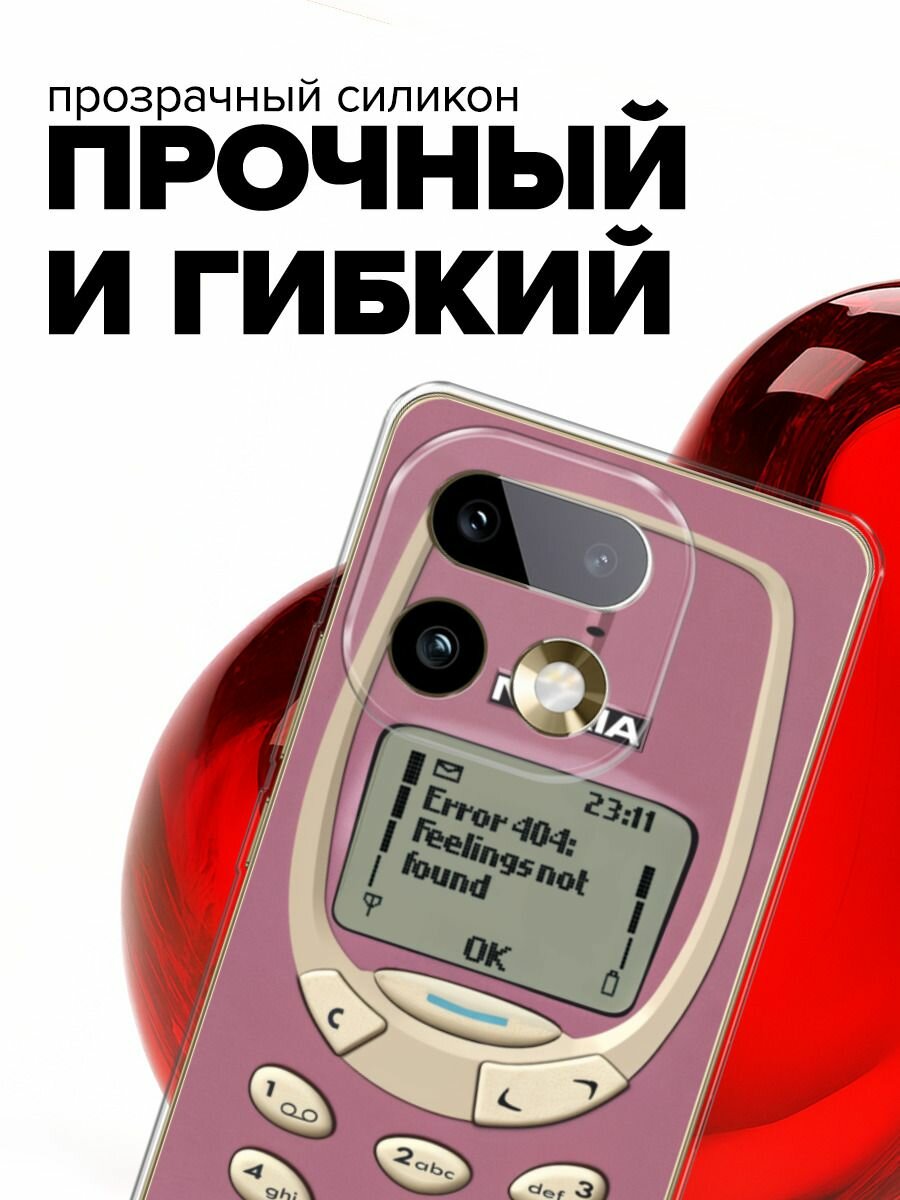 Чехол на Realme 16 Pro+ / Реалми 16 Про+ с принтом Розовый Нокиа — фото 1