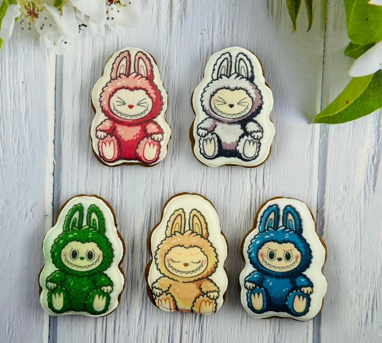 Набор медово-имбирных пряников "Лабубу" 5шт