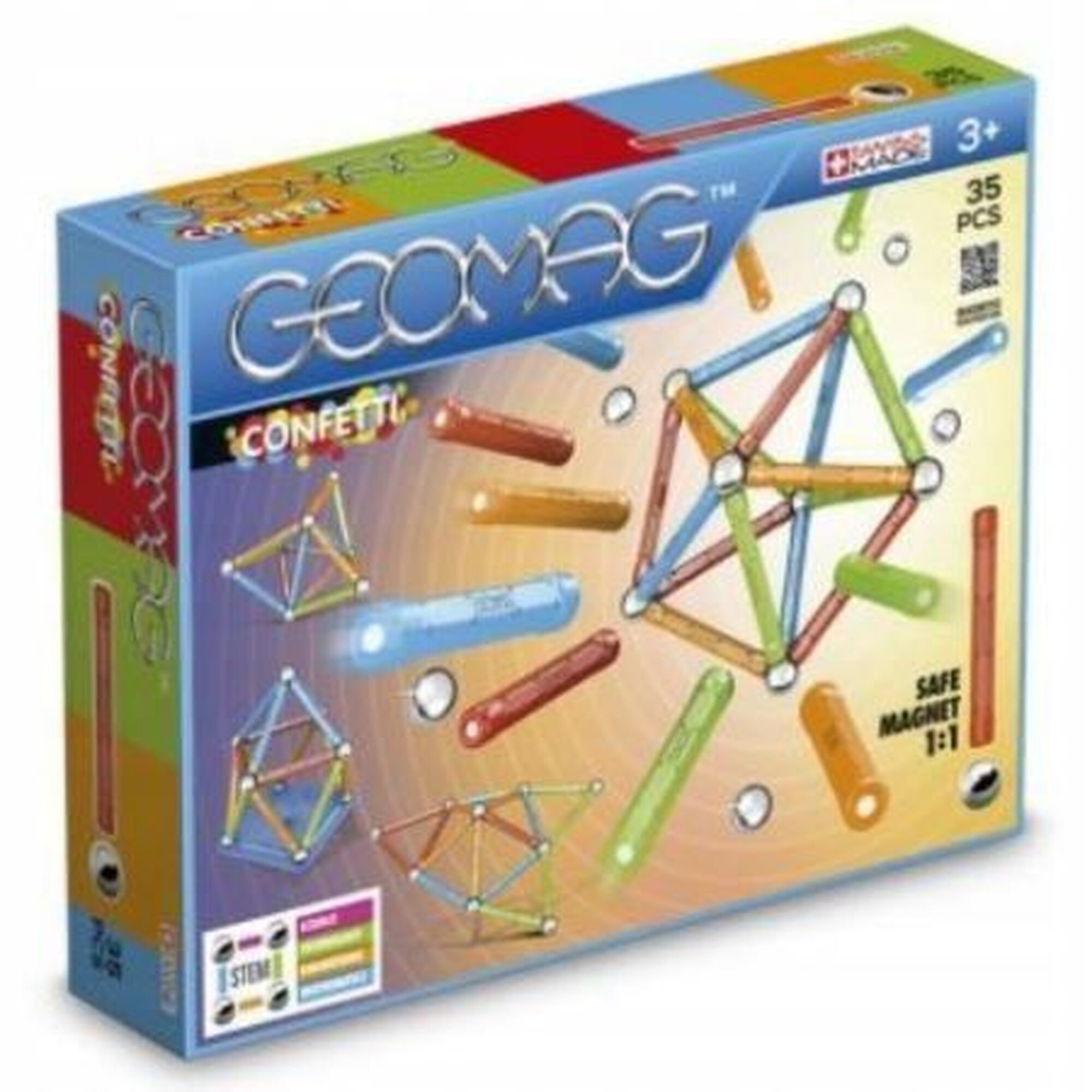 Магнитный конструктор Geomag - Набор магнитных блоков "Конфетти", 35 эл - 871772003519