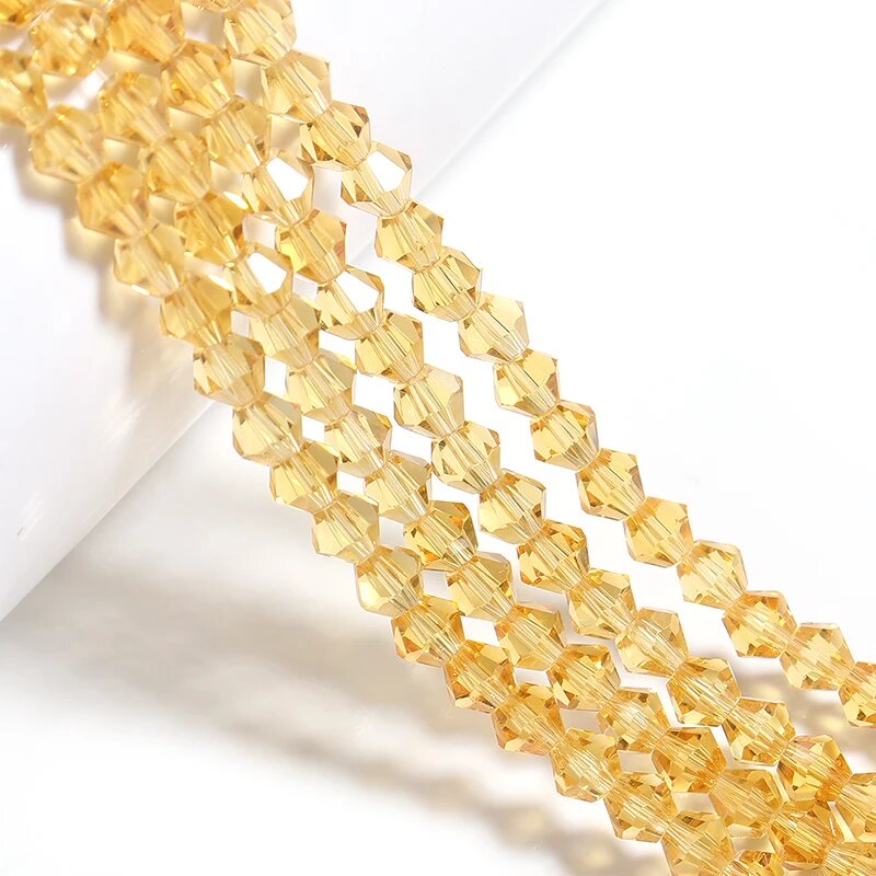 90 шт. 4 мм блестящие граненые австрийские хрустальные бусины, биконусные бусины, свободные бусины-разделители для изготовления ювелирных изделий, браслет, ожерелье, кулон