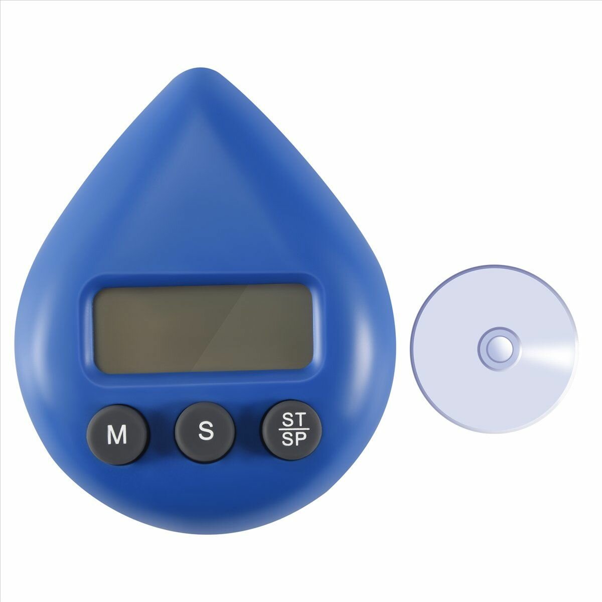 Цифровые водонепроницаемые часы для ванной комнаты и душа (синие)