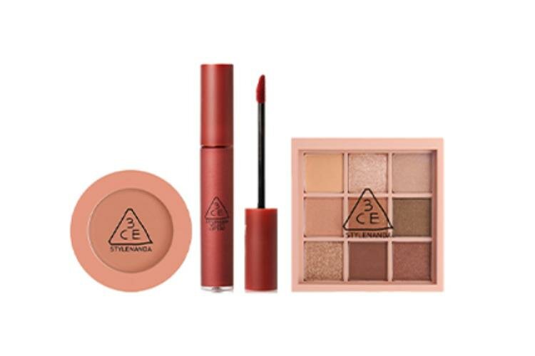 Набор теней для век, жидкая помада и румяна женский 3CE 5696931