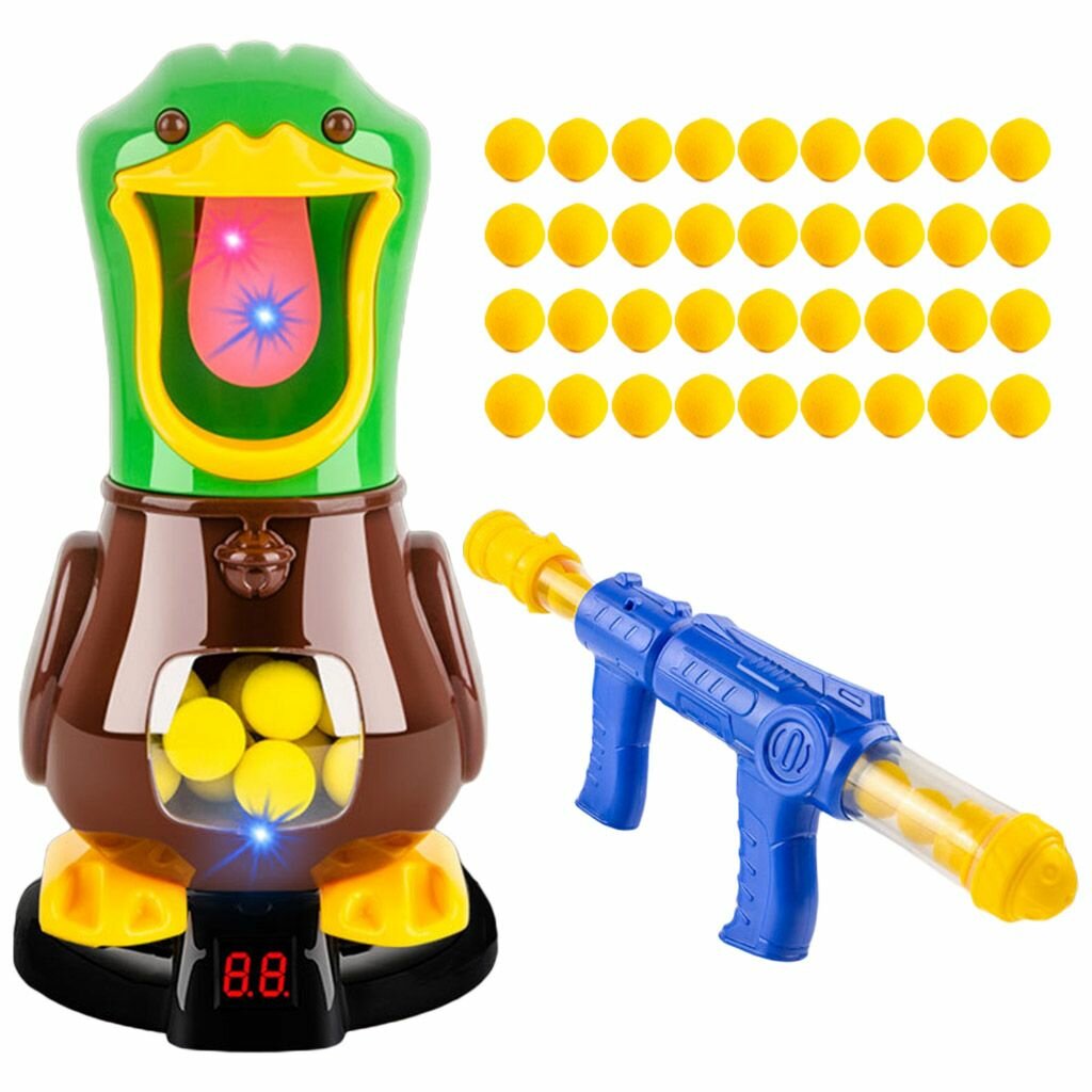 1 комплект пневматической игры с мишенями, игрушка-утка для боевых бластеров, уличные игровые наборы, шарики из ЭВА, дальнего действия