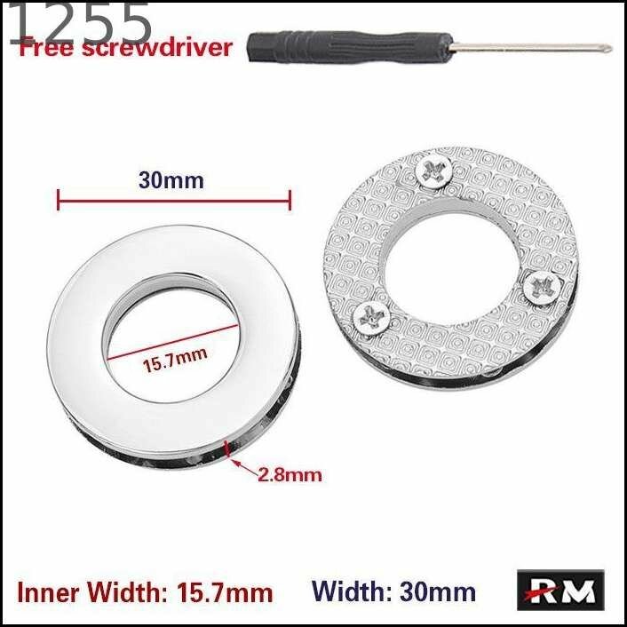 Люверсы с винтами, фурнитура для сумок из сплава, застежка, также можно использовать украшения одежды, обуви и головных уборов, внешний диаметр 30 мм, серебро, 2 шт11