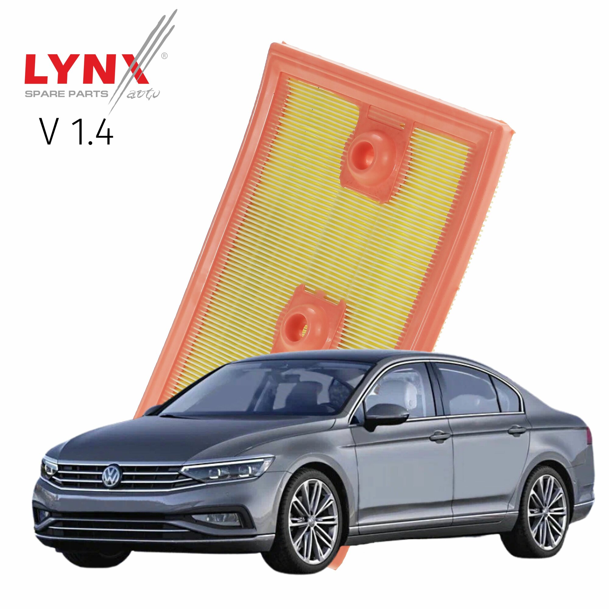 Фильтр воздушный Volkswagen Passat (8) / Пассат Пассат 2014 2015 2016 2017 2018 2019 2020 V1.4 CZCA / 1шт LYNXauto