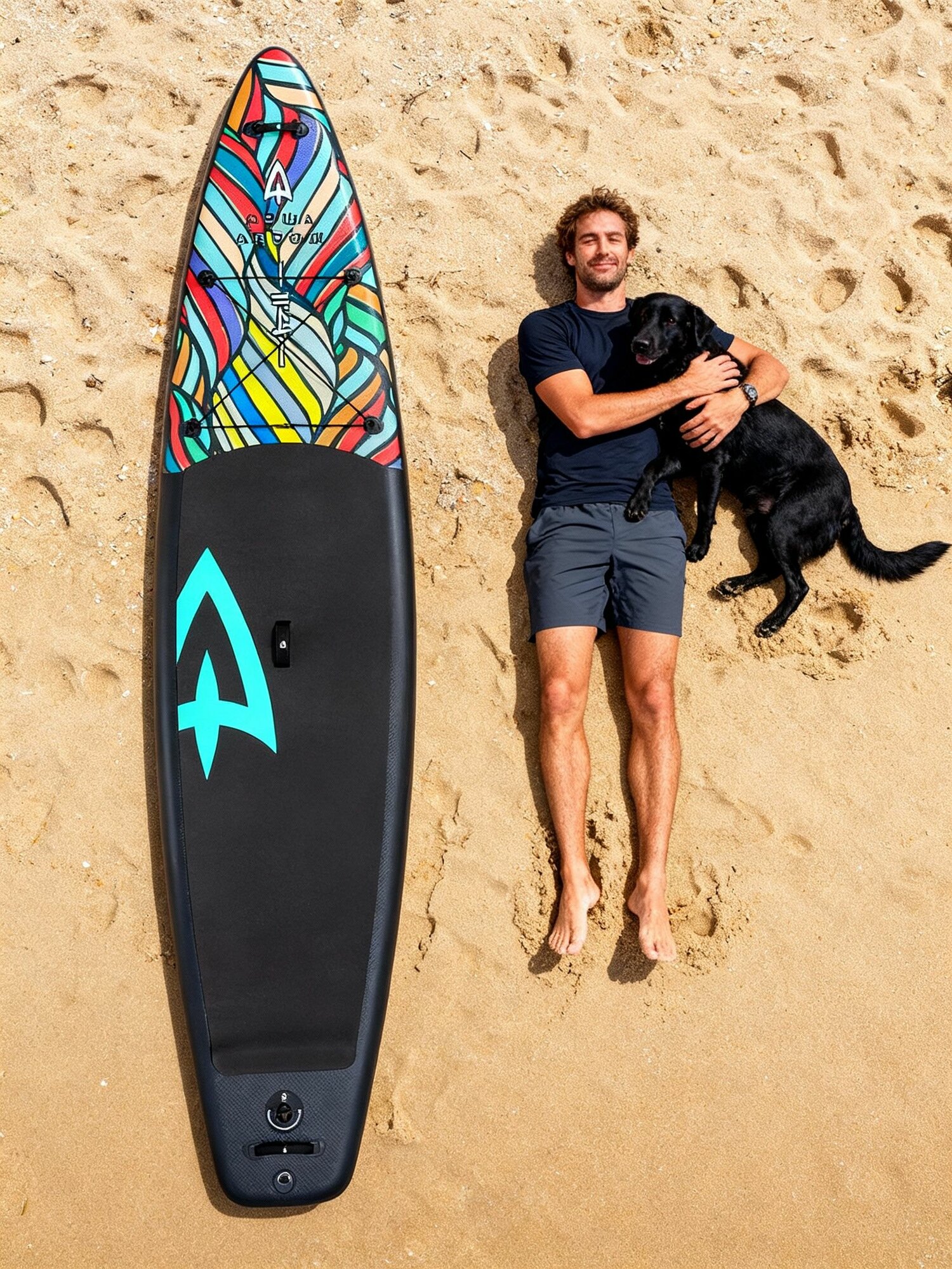 Сапборд Aqua Arrow 11.4, надувной, с ремкомплектом, ремкомплект, насос, весло, плавник