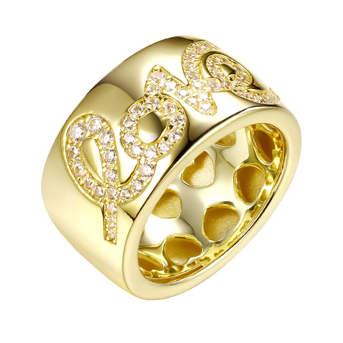 Кольцо, серебро, 925 проба, фианит