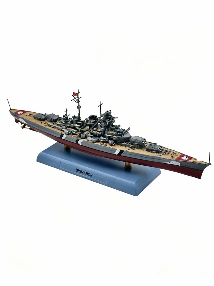 Модель линкора Бисмарк масштабом 1/1000, высокоточная сборная модель корабля из металлического АБС-пластика для коллекции и демонстрации.