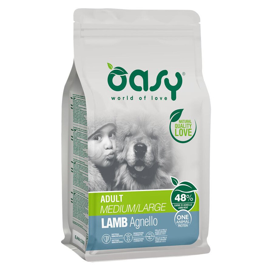 Сухой корм для взрослых собак средних и крупных пород Oasy Dry OAP Breed Professional Монопротеин с ягненком, 2,5 кг