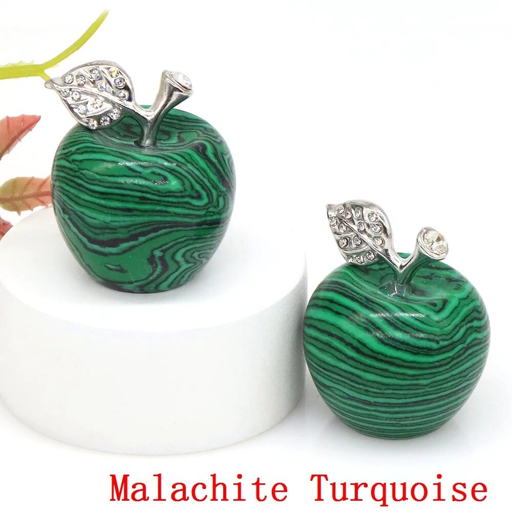 Статуэтка яблоко Malachite Turquoise, изумрудный
