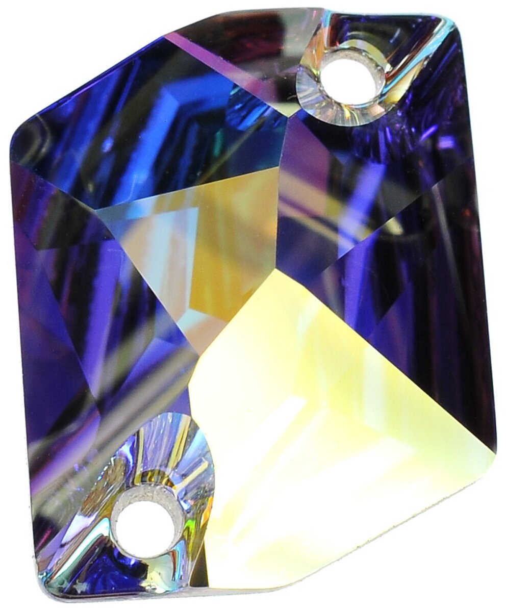 Камень нашивной Swarovski Elements, цвет: перламутровый (crystal AB), 20 мм х 16 мм