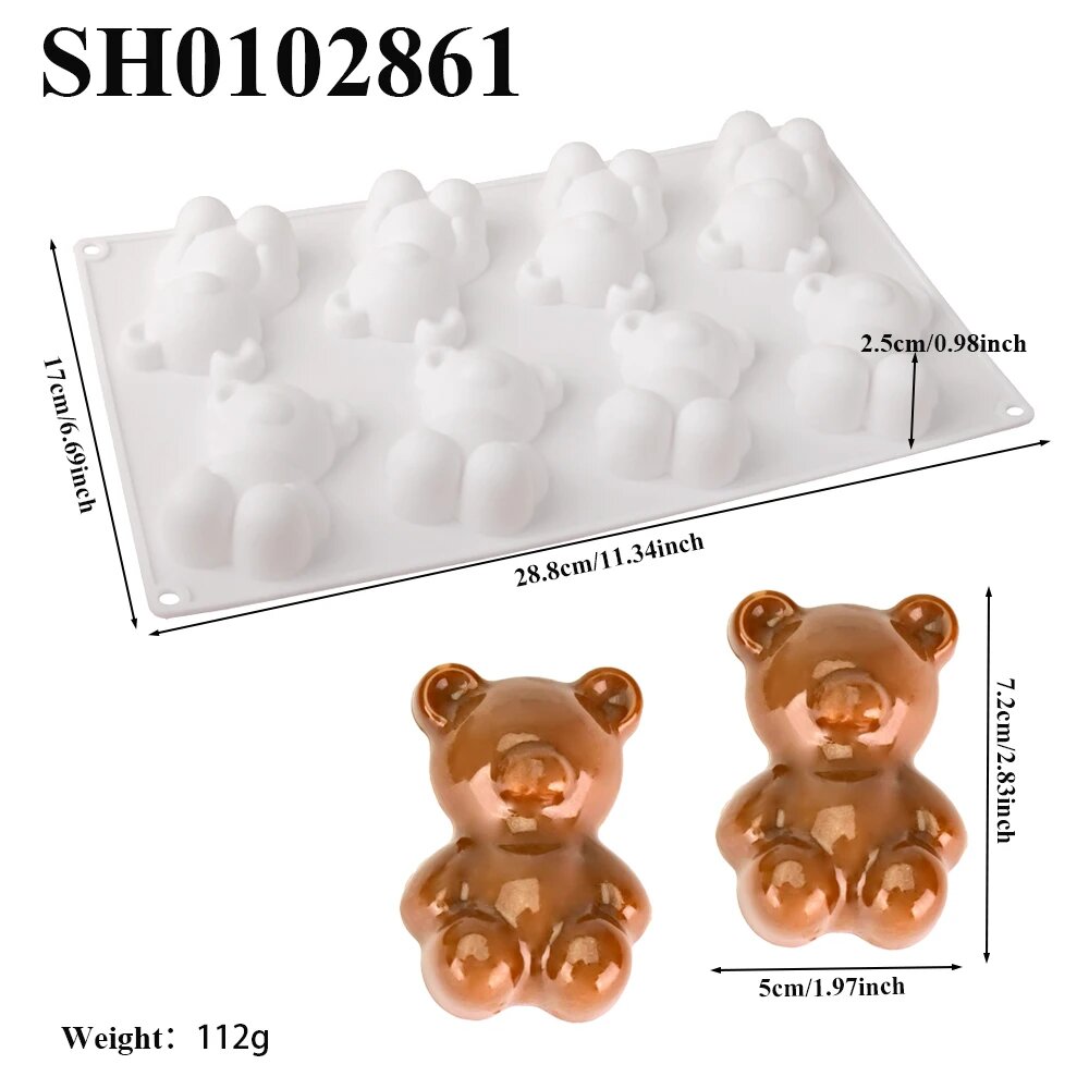 Формы для выпечки SHENHONG медведь 8 или 12 ячеек SH0102861