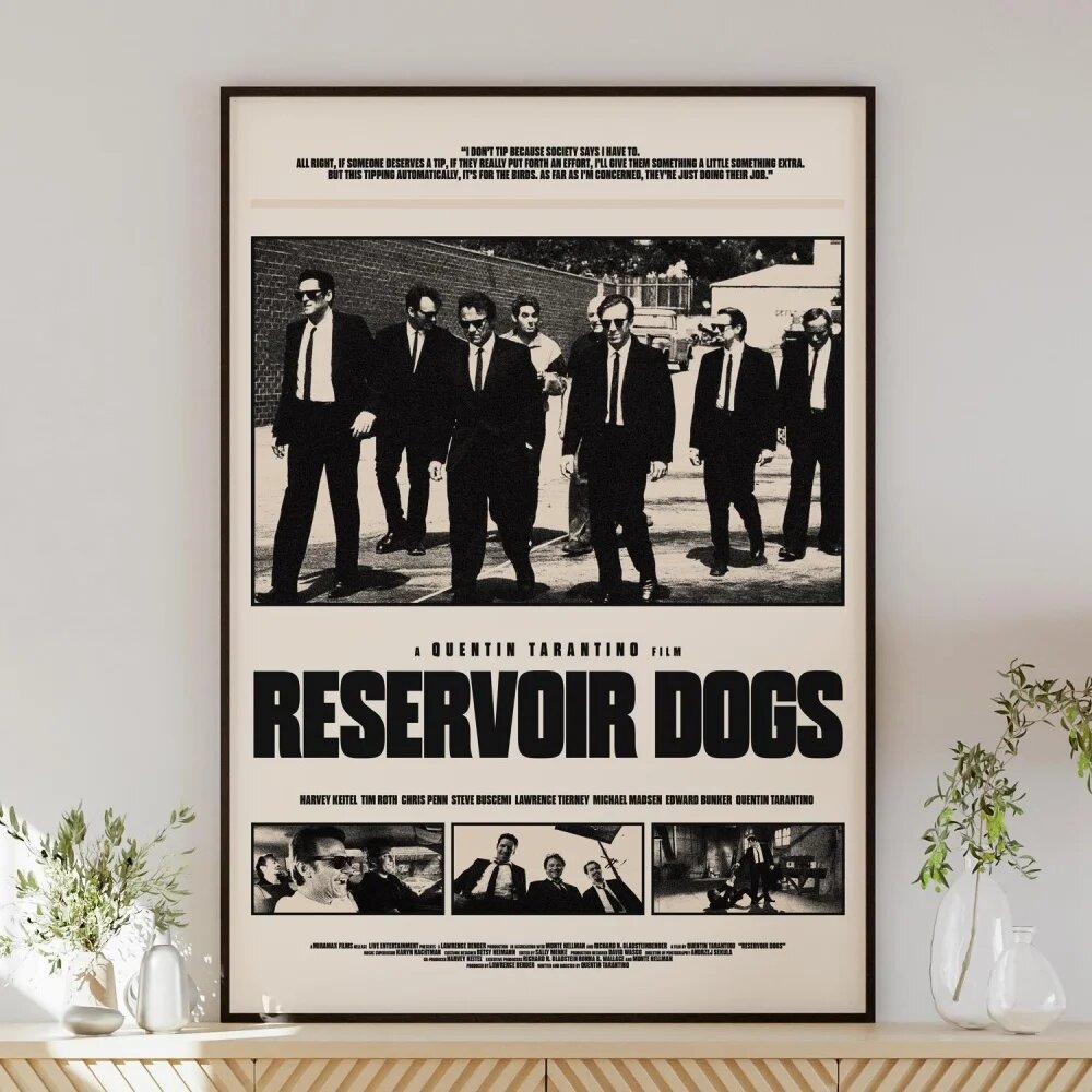 Постер "Reservoir Dogs" черный 30x42см без рамки