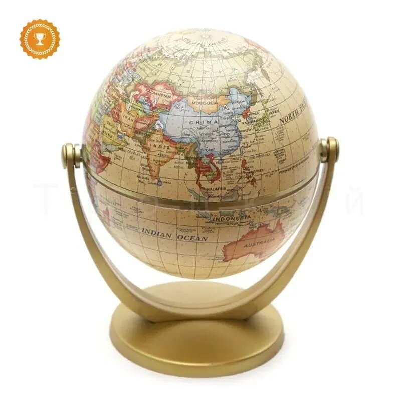 GM Глобус мира в винтажном стиле Золотистый настольный глобус для дома и офиса
