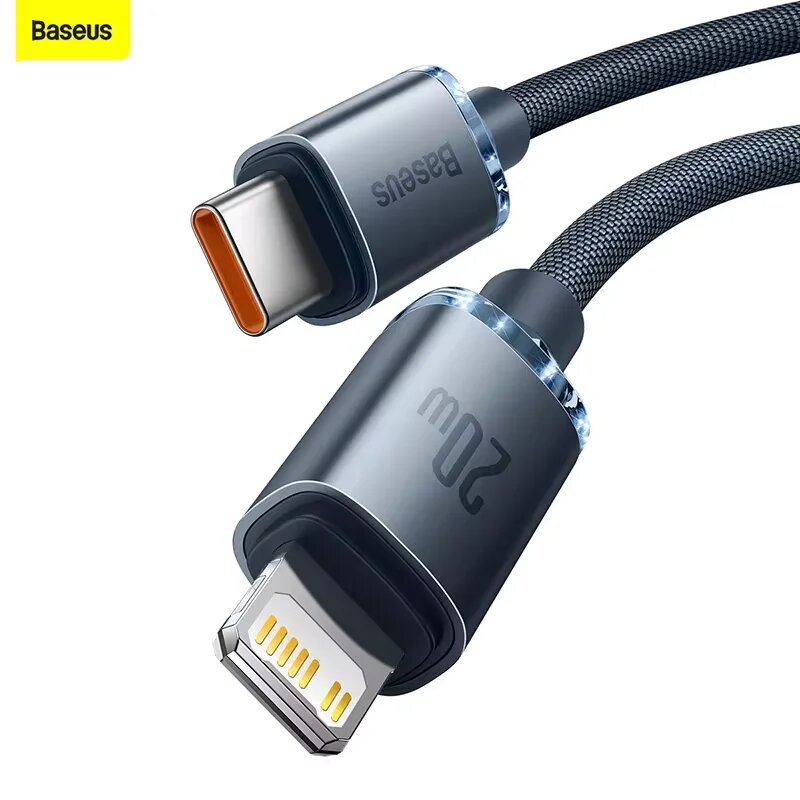 Baseus 20 Вт USB C кабель для iPhone 14 13 12 Pro Max XR 8 PD Быстрая зарядка для iPhone 1,2 м
