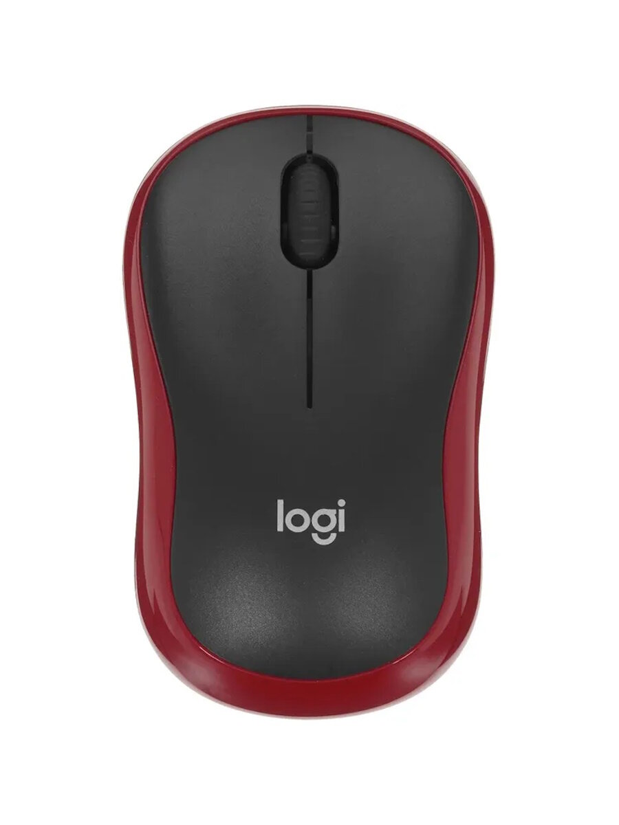 Мышь компьютерная Logitech M185 Red беспроводная, радиоканал, 1000 dpi