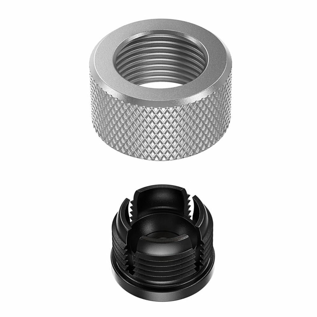 Гайка шаровой головки 17 мм с основанием из АБС-пластика, Серебро