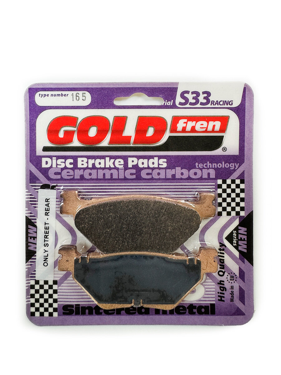 Колодки тормозные GOLDfren 165 S33 кросс TRW MCB731, SBS 768, 769, EBC FA 319/2, Ferodo FDB 2126, FDB 2156 оригинал