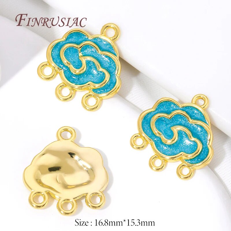 Позолоченные подвески-облака FINRUSIAC 4 pieces