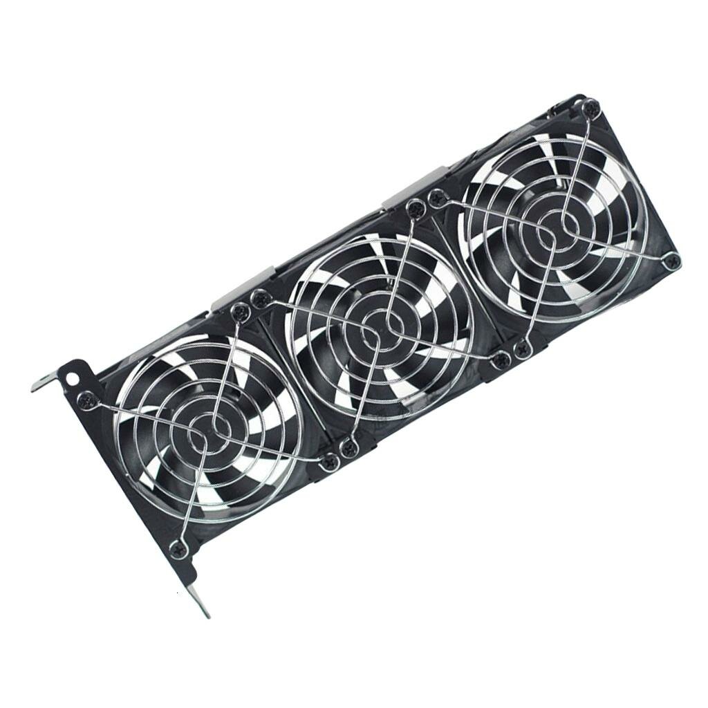 Вентиляторы охлаждения видеокарт для PCI-слота, 8cm - Три фаната